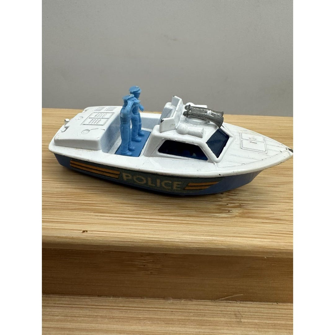 1976 Matchbox Superfast #52 Police Launch Boat, #A, 1/64, Vintage, Good ...