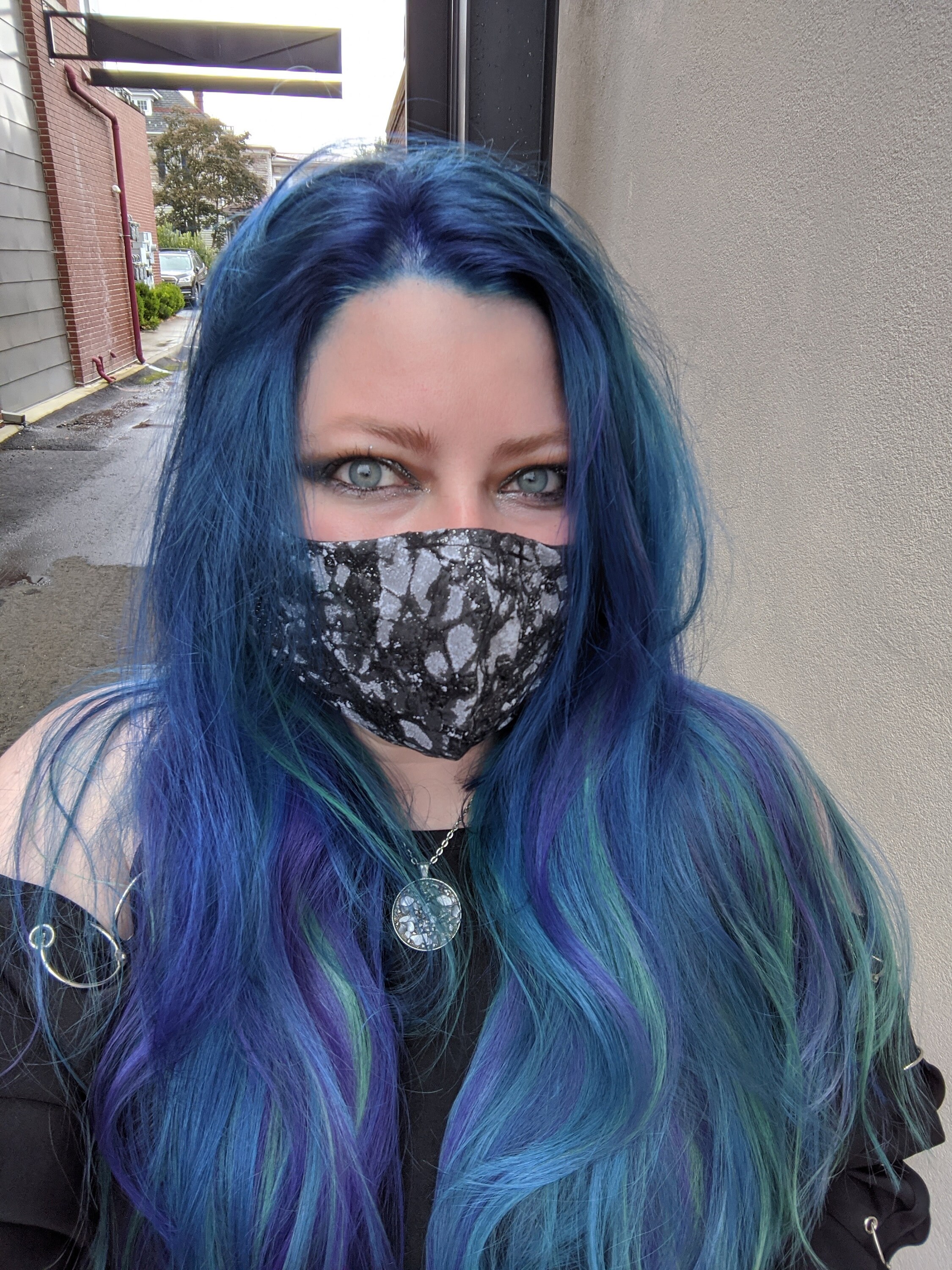 Black Stardust Glitter Fabric Mask With Elastic Fabric Mask | Etsy