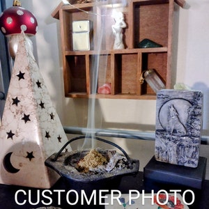 Wolf Statue, Wolf Statue for Altar, Concrete Wolf Altar Totem, Full ...