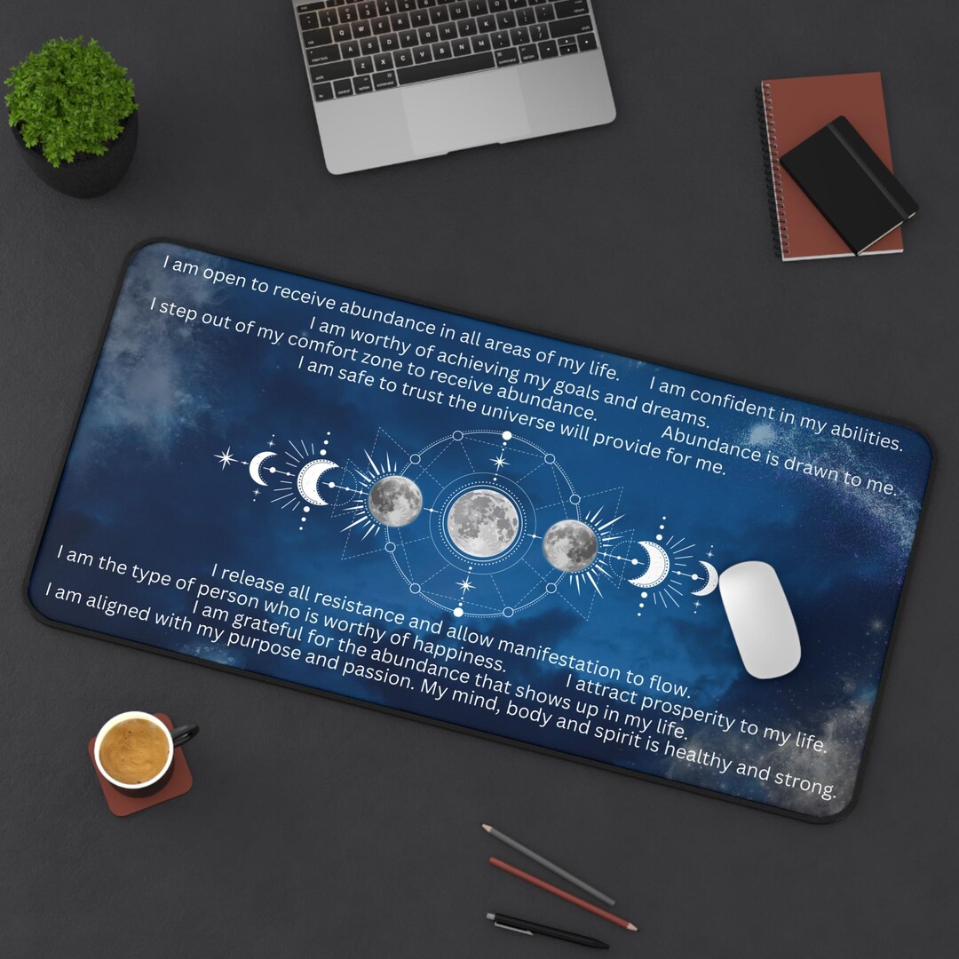 Manifestation, Positive Affirmations Mat, Self Care Mouse Pad, Daily ...