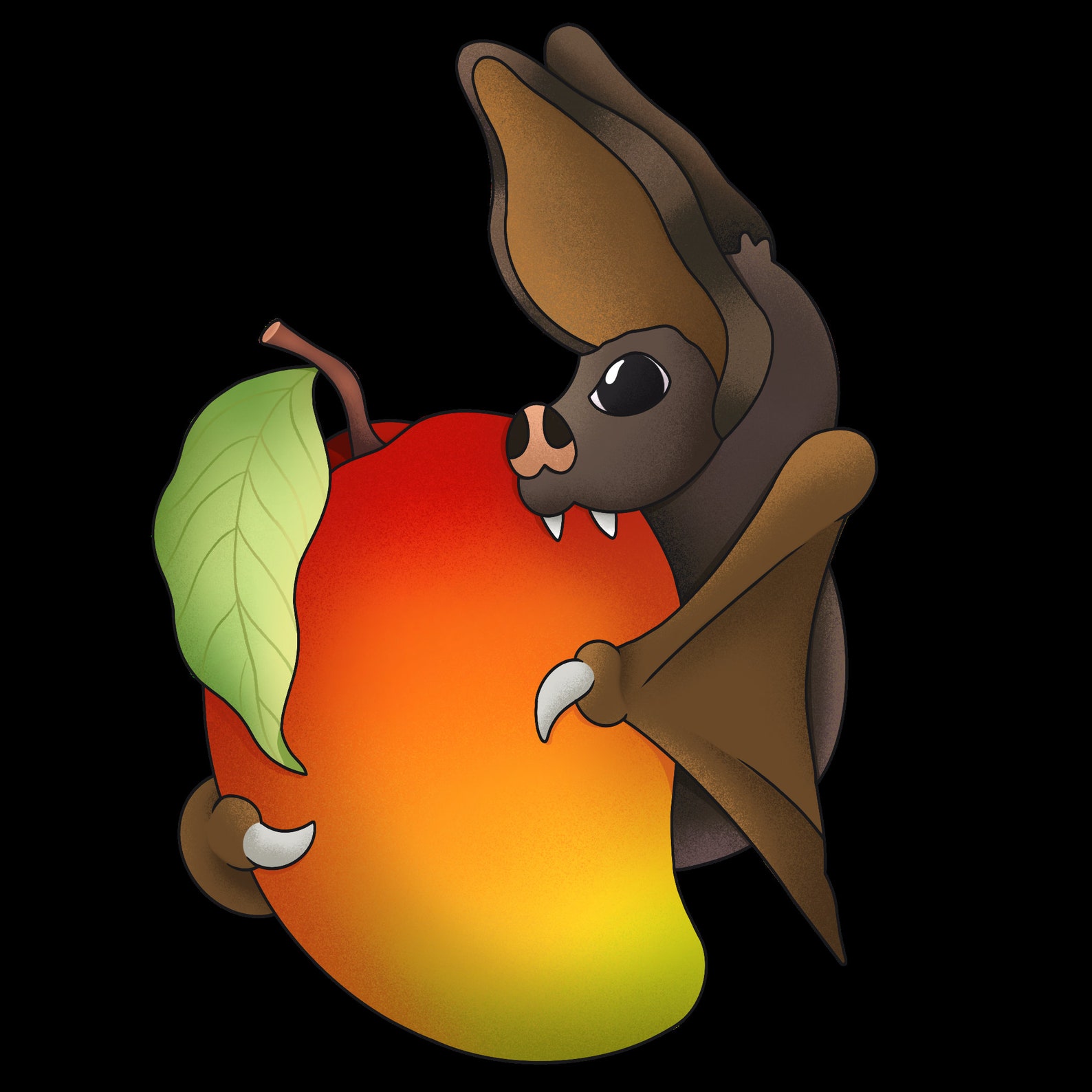 Mango Bat Embroidery File, Embroidery File, Bat Embroidery, Halloween ...