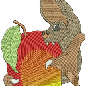 Mango Bat Embroidery File Embroidery File Bat Embroidery - Etsy