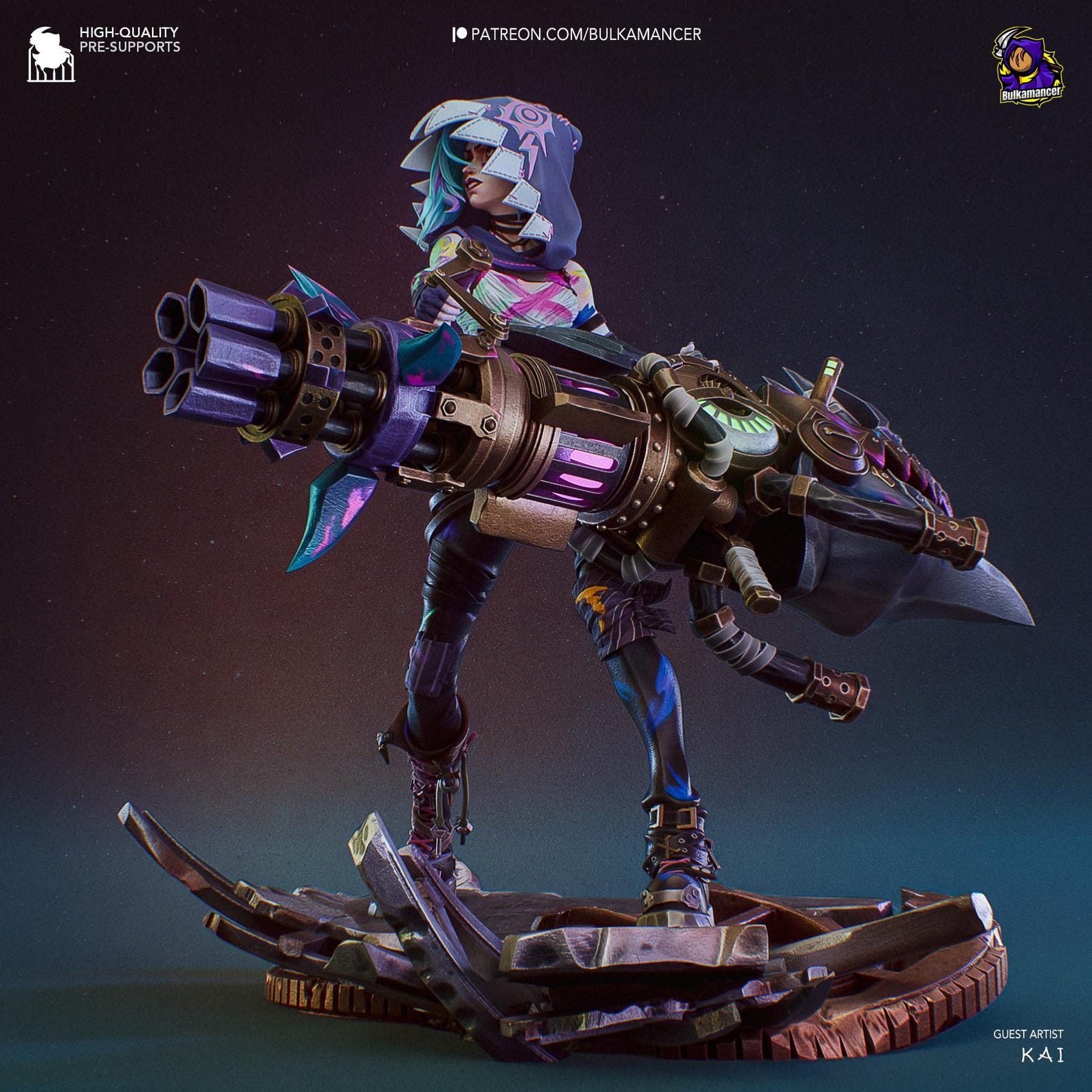 Jinx - Arcane - 3D Printed Resin Figurine - Garage Kit [by Bulkamancer ...