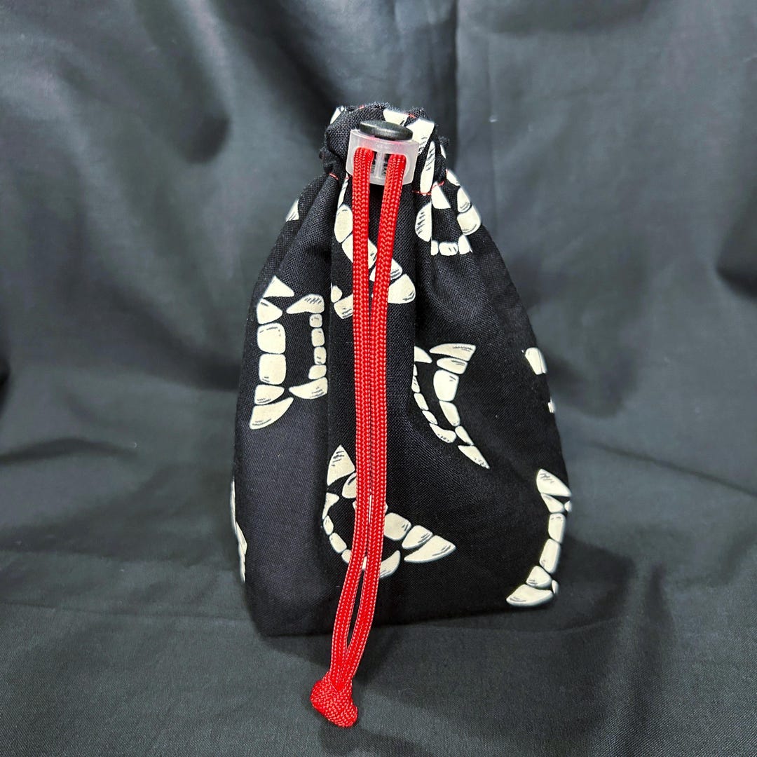 Astarion Dice Bag (BG3) | Vampire Fangs With Blood Splatter Lining - Etsy
