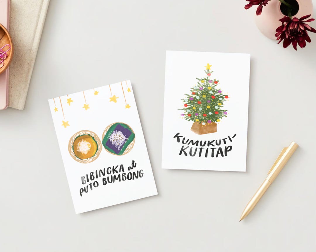 Set of 5 Filipino Christmas Cards – Digital Download | Filipino ...