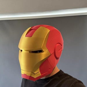 Iron Man Helmet Raw 3d Printed With Magnetic Back With Stand Etsy