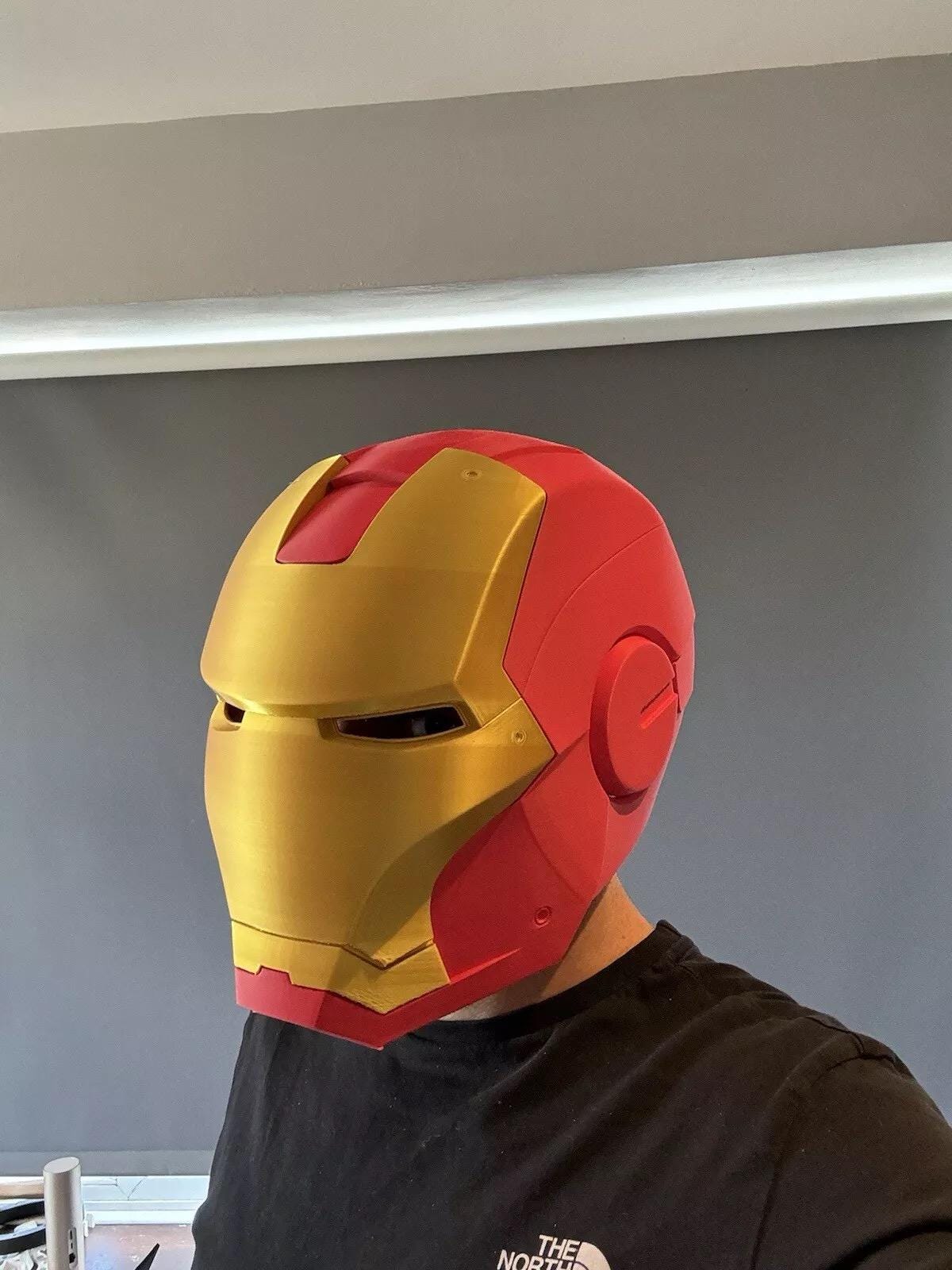 Iron Man Helmet Raw 3d Printed With Magnetic Back With Stand Etsy