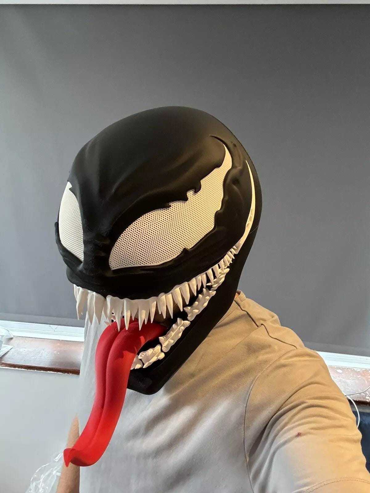 Venom Helmet Mask 3d Printed Magnetic Wearable Spiderman - Including ...