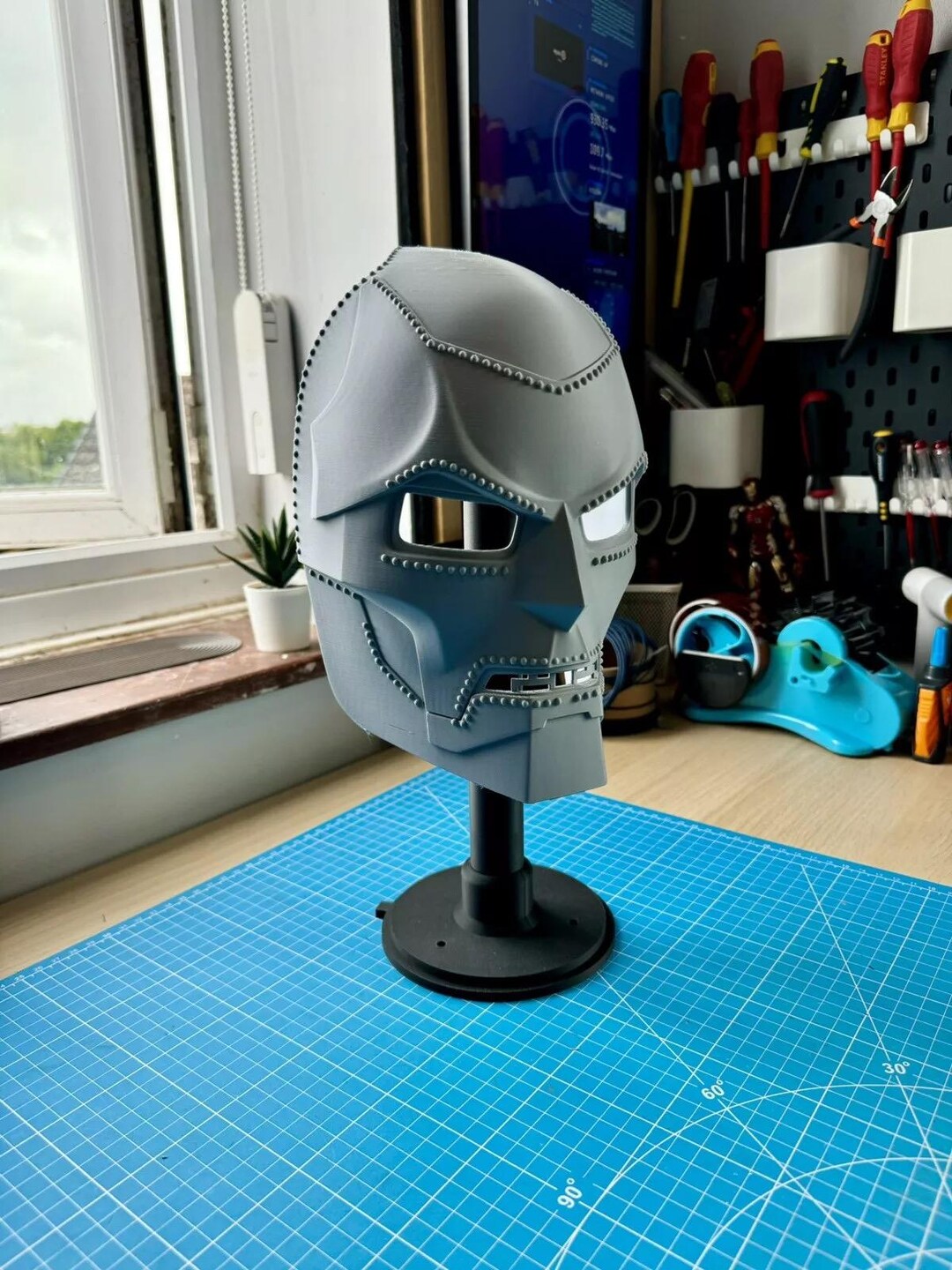 Dr Doom Face Mask Raw 3d Printed Robert Downey Jr Fantastic 4 With ...