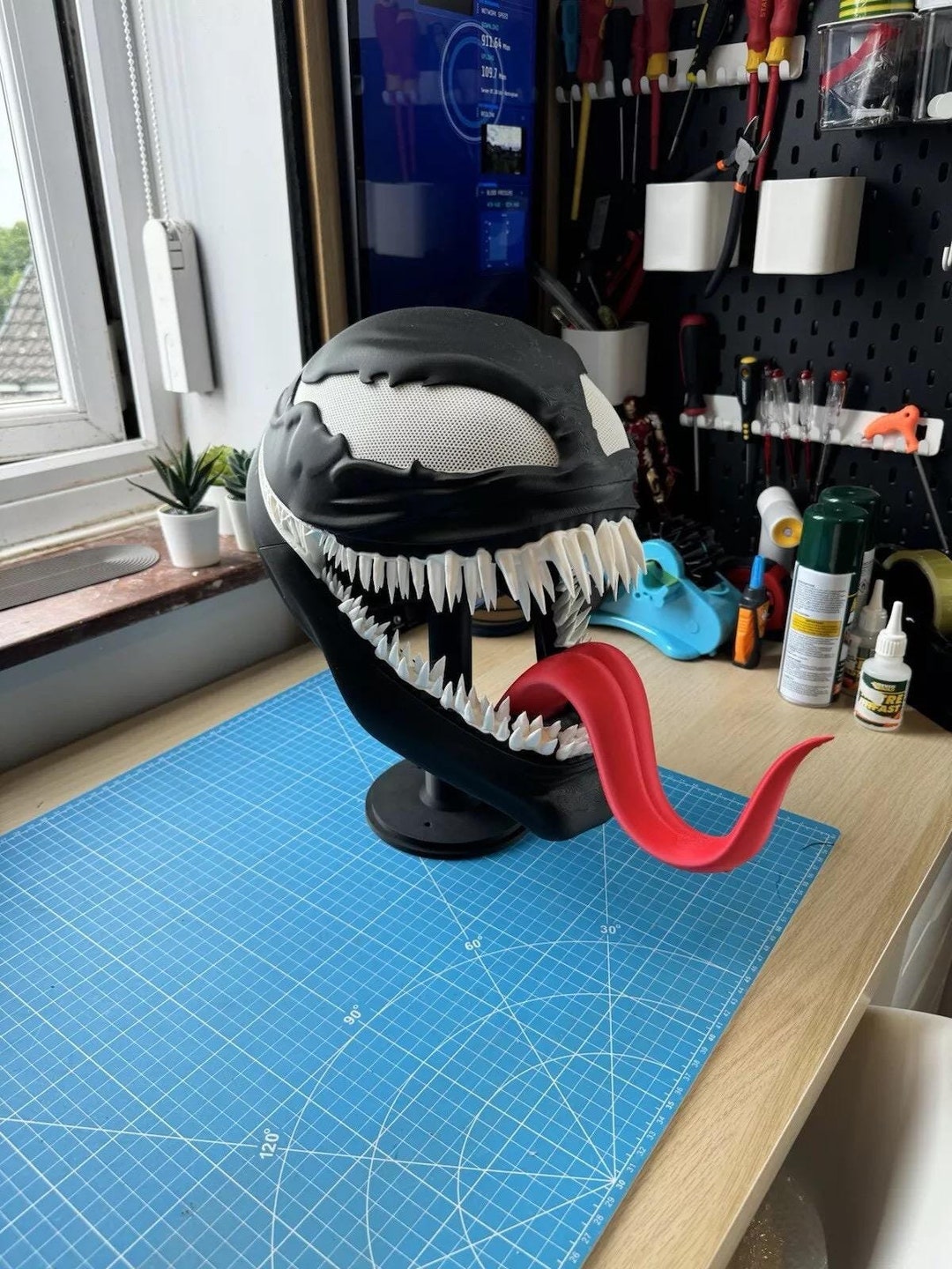 Venom Helmet Mask 3d Printed Magnetic Wearable Spiderman - Including ...