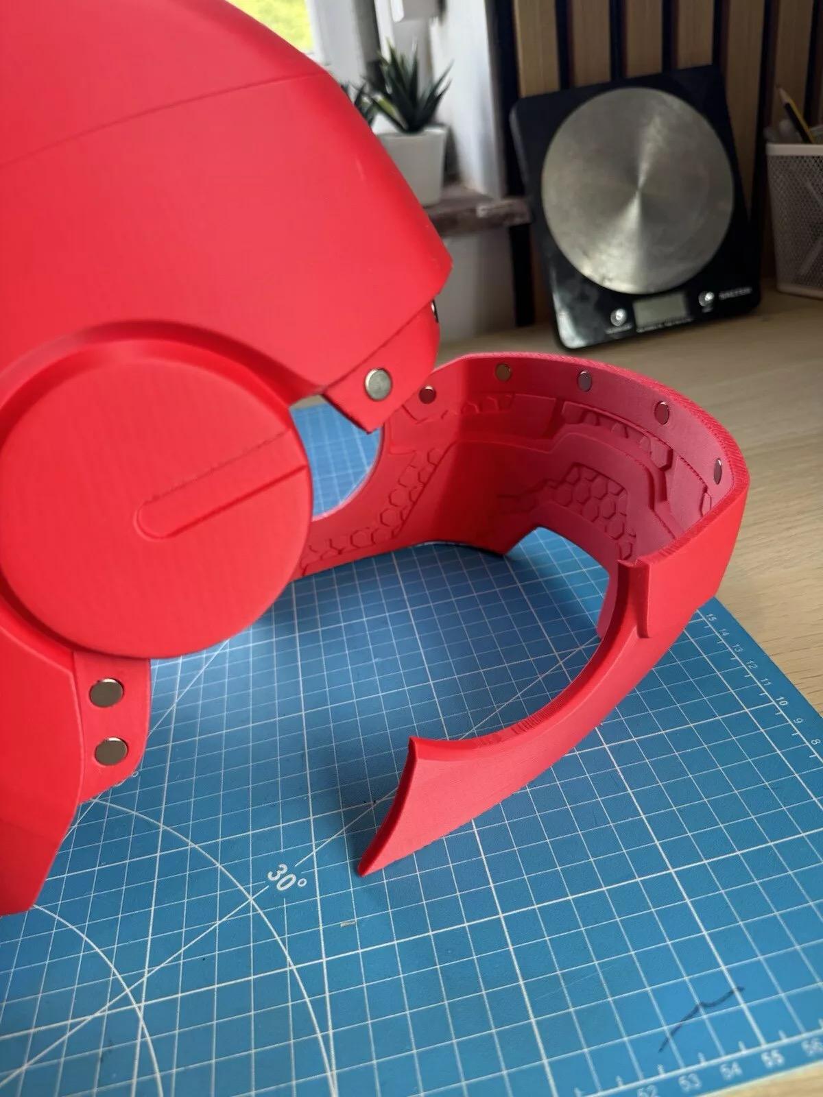 Iron Man Helmet Raw 3d Printed With Magnetic Back With Stand Etsy
