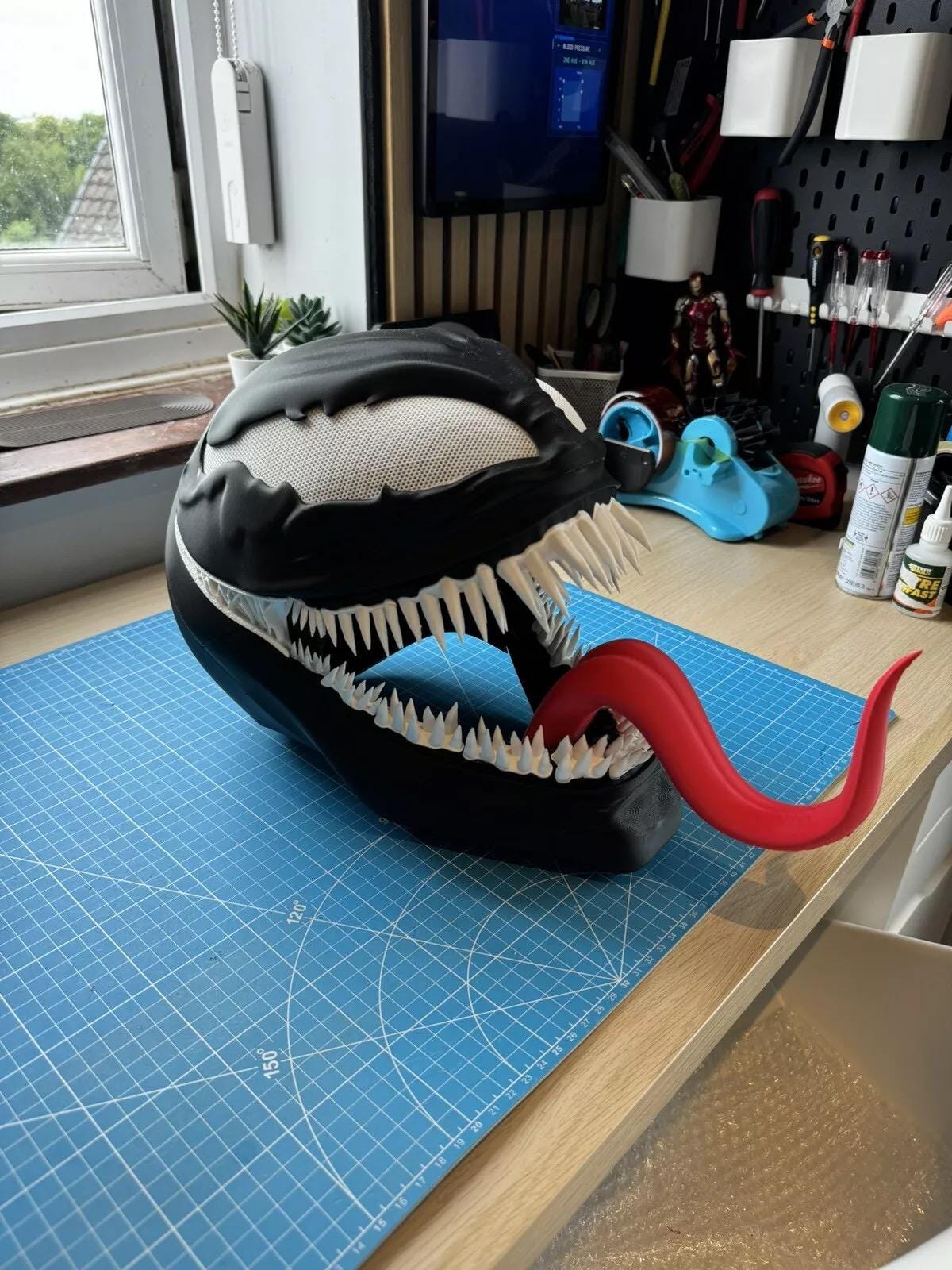 Venom Helmet Mask 3d Printed Magnetic Wearable Spiderman - Including ...