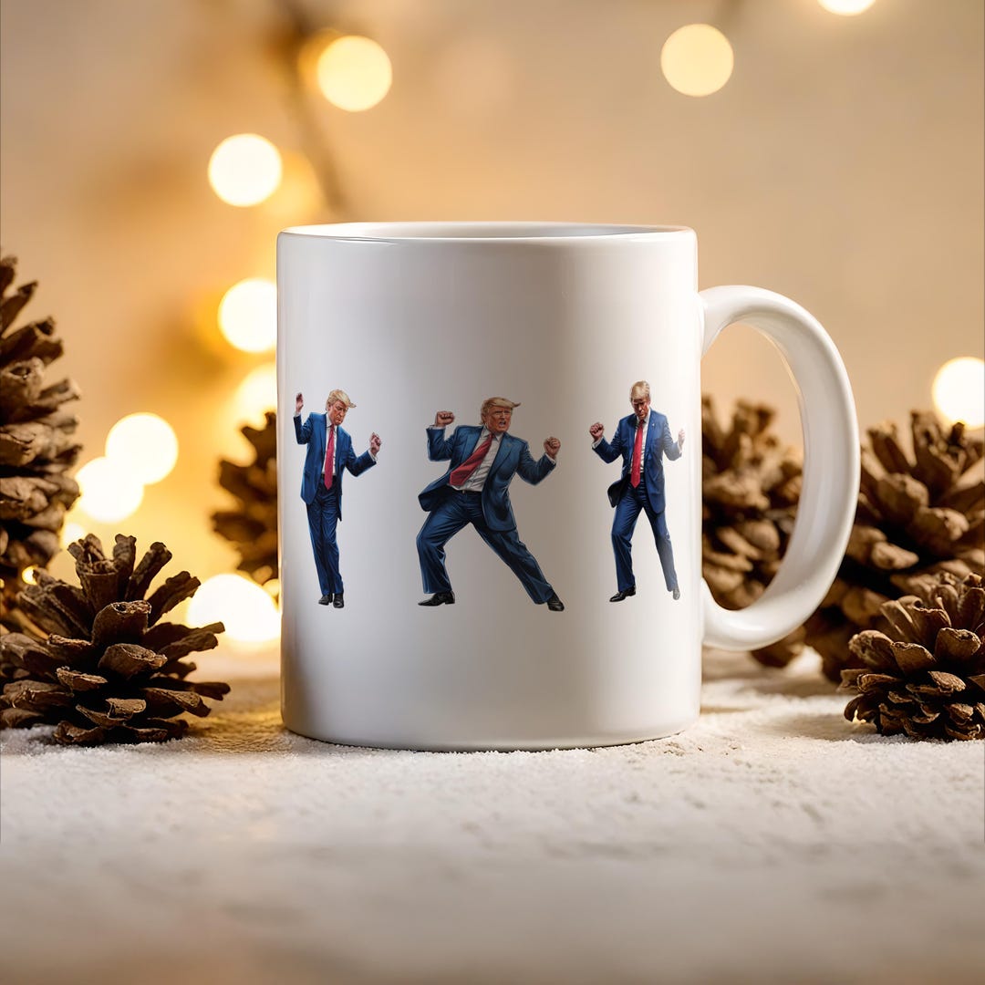 Trump Dance Mug, Funny Trump Dancing Mug, Political Cup, Trump Lover ...