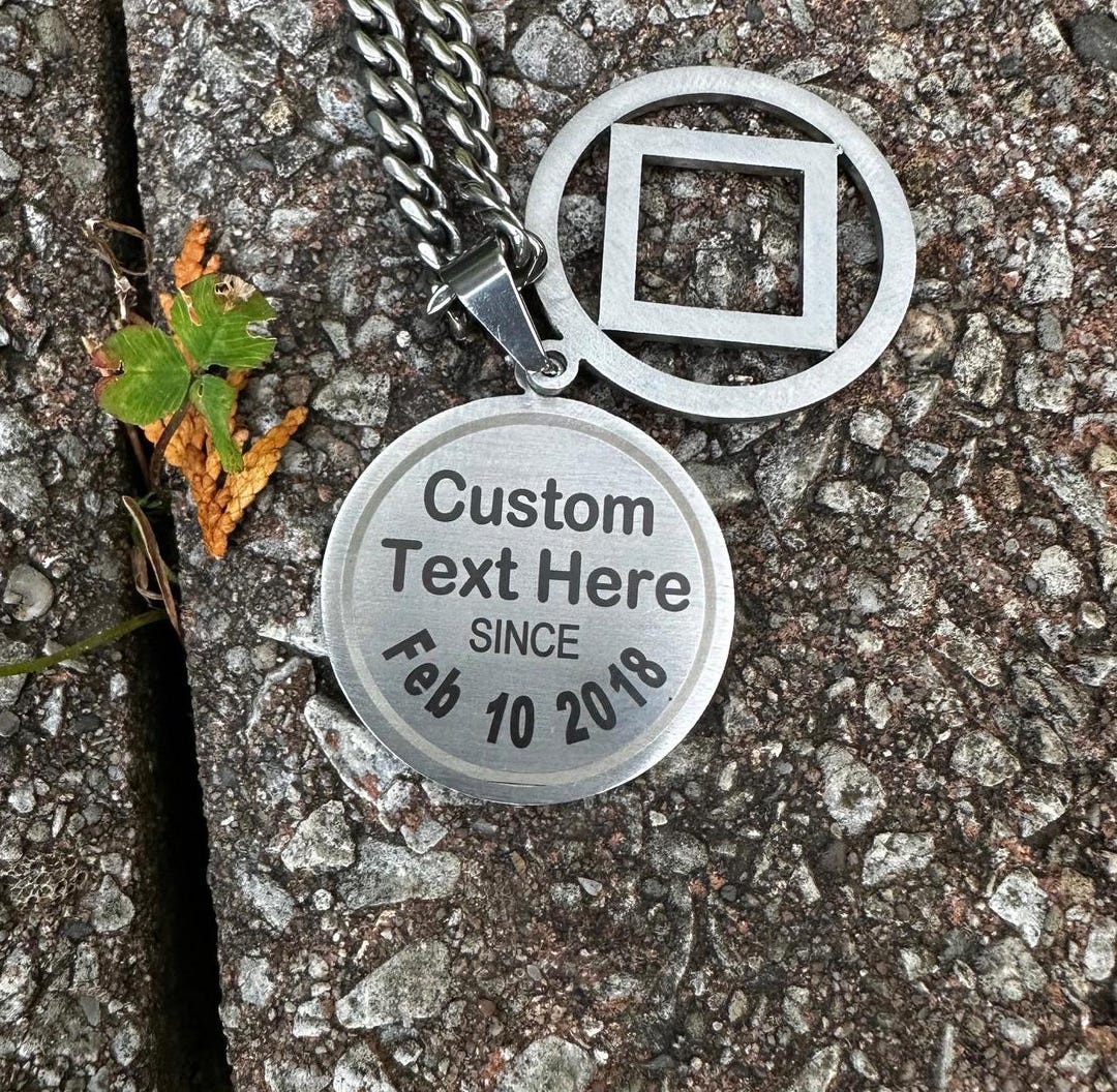 Custom Recovery Pendant, Stainless Steel AA, NA,CA - Etsy