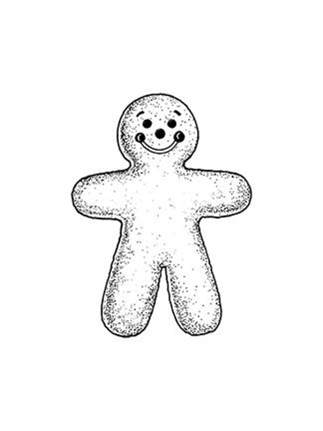 Gingerbread Man Vintage Rubber Stamp Imprint - Etsy
