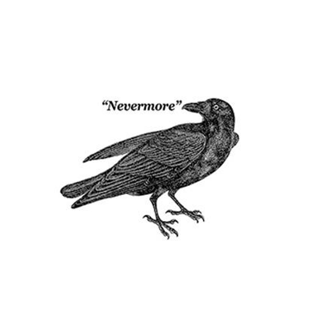 Nevermore Raven Victorian Wood Engraving - Etsy