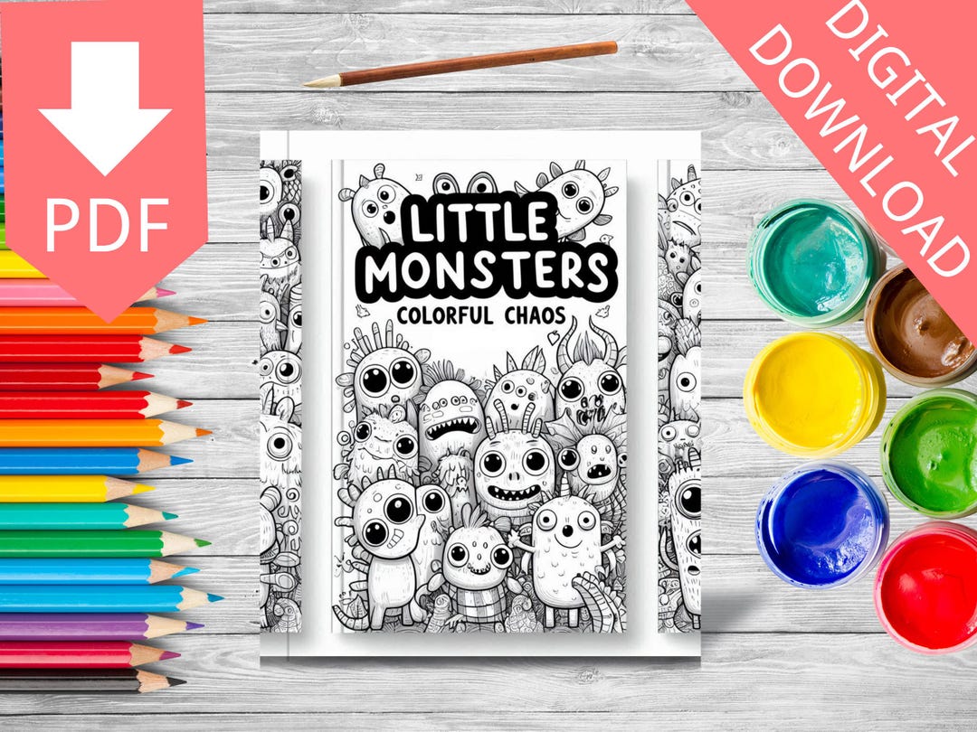 Little Monsters Coloring Fun: Silly and Adorable Creatures - Etsy