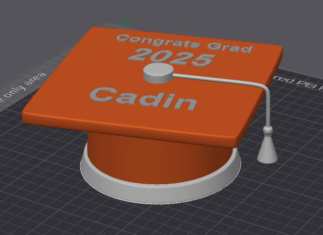Custom 3D Graduation Cap – “congrats Grad 2025” With Personalized Name ...