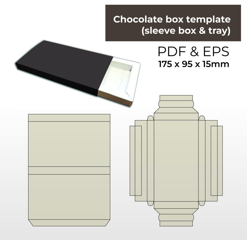 Chocolate Box Template - Etsy