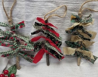 Rag Christmas Trees - Etsy