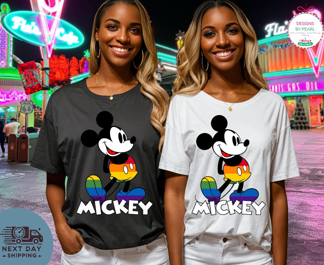 Rainbow Mickey Mouse Shirt,disney Pride LGBTQ Tee, Gay Lesbian Pride ...