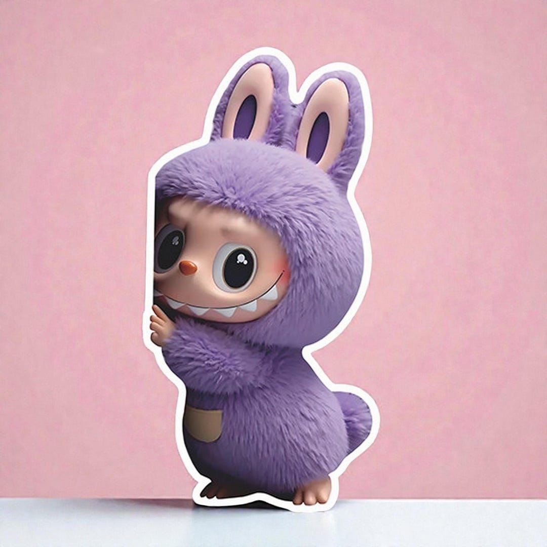 Labubu Cute Magnetic Sticker, Cartoon Car Window Magnet for Motorcycle ...