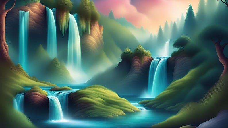 Waterfall Image Set - 02 - Etsy