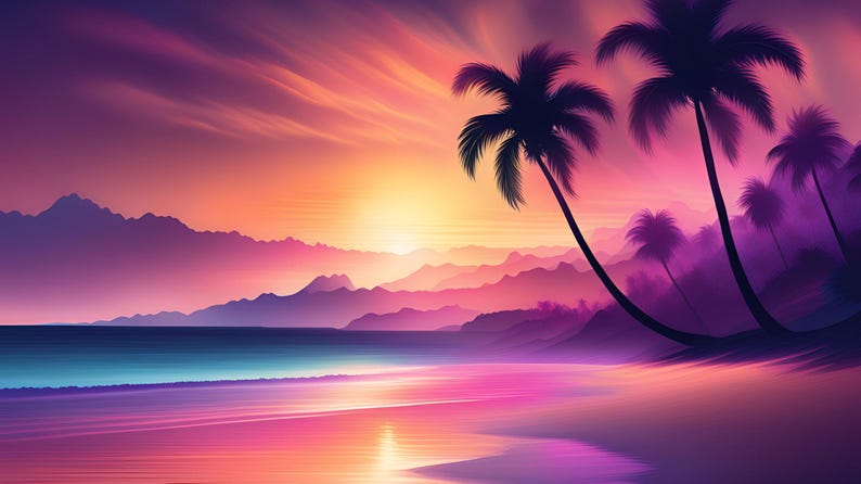 Beaches and Sunset Image Set - 03 - Etsy