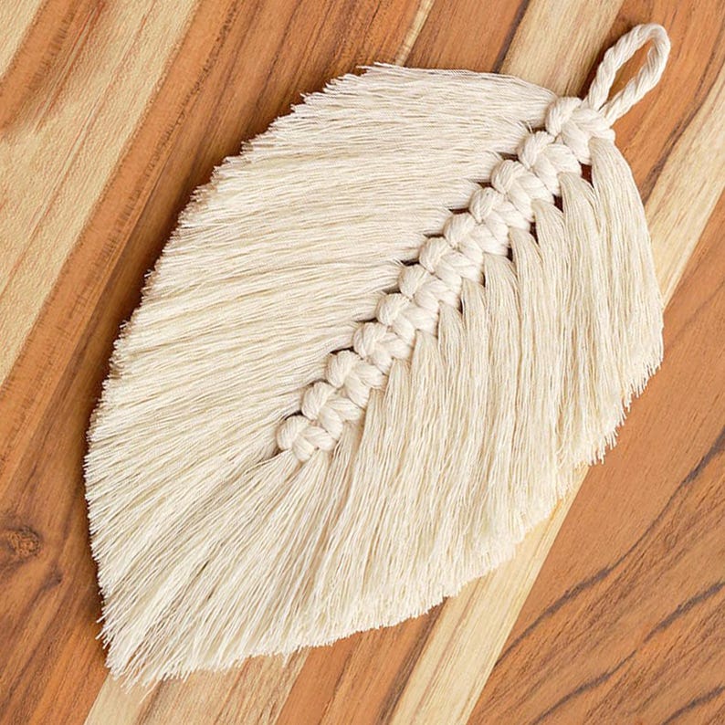 Macrame Feather Tutorial Pdf DIY Pattern for Beginner Step by Step Instructions With Photos ...