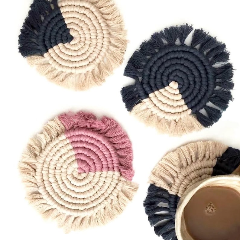 Macrame Coaster Pattern Pdf DIY Tutorial for Beginner Step by Step ...