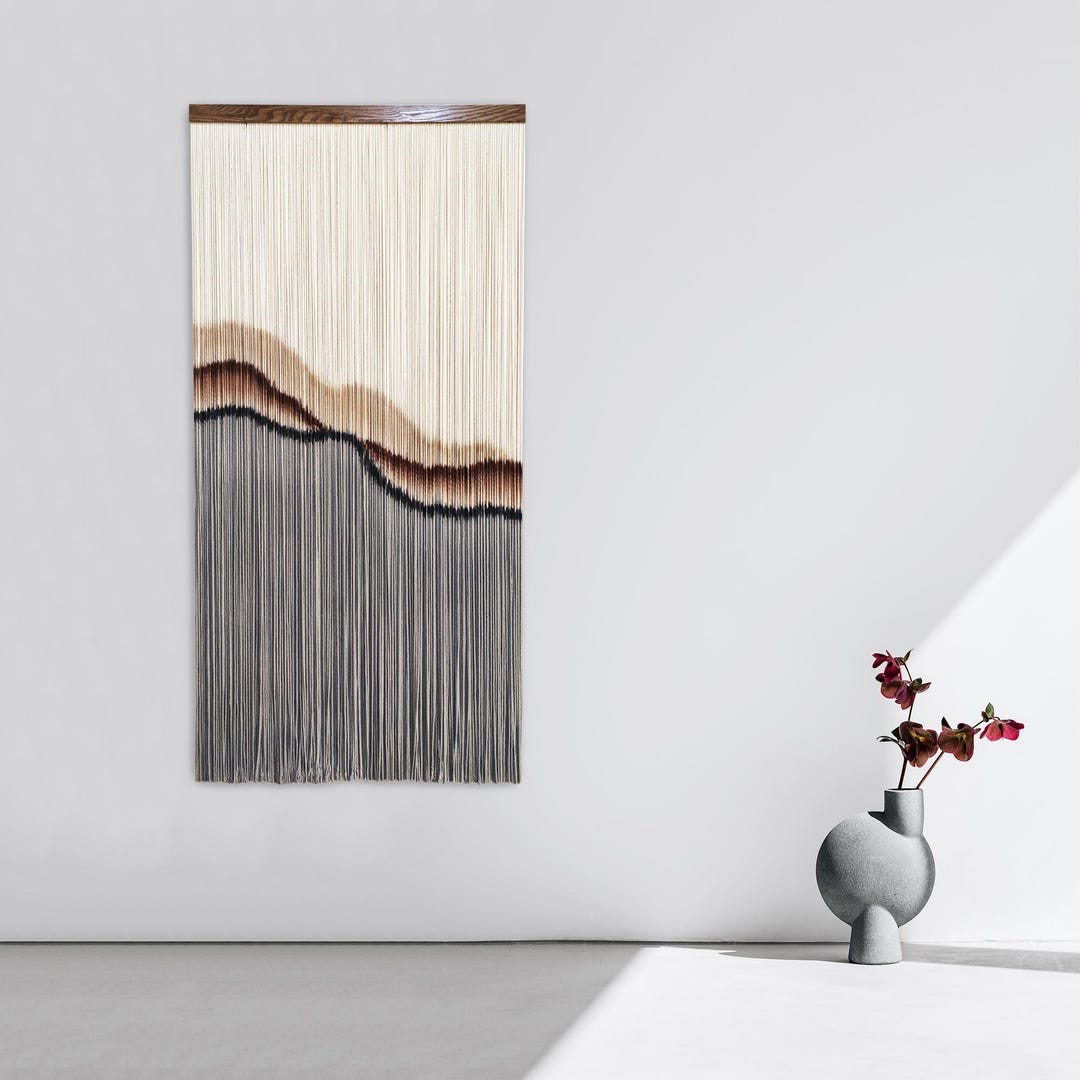 Modern Fiber Art Minimalist Textile Wall Art Macrame Wall Hanging ...