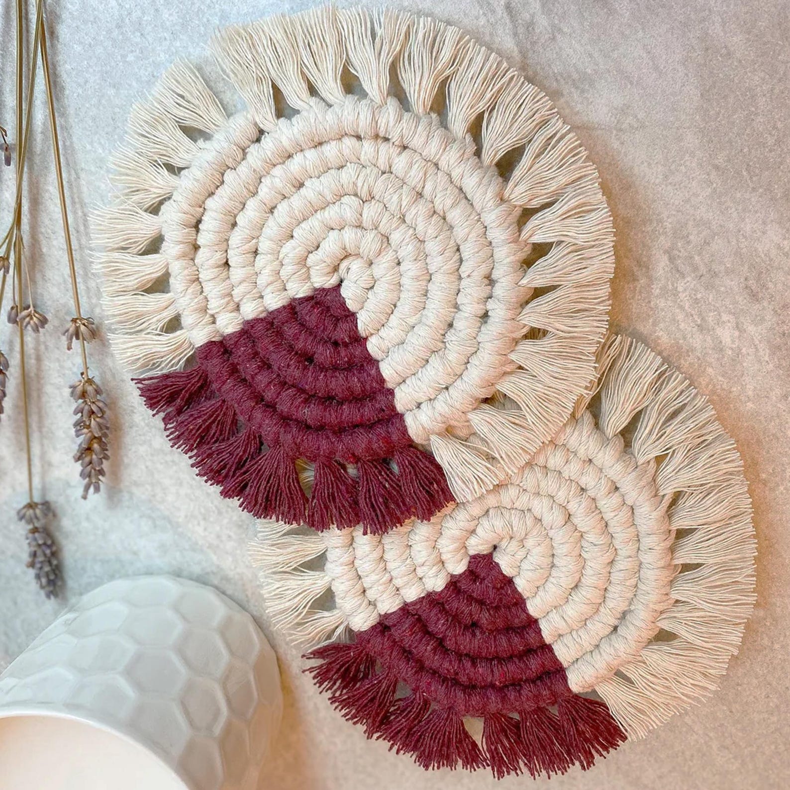 Macrame Coaster Pattern Pdf DIY Tutorial for Beginner Step by Step ...