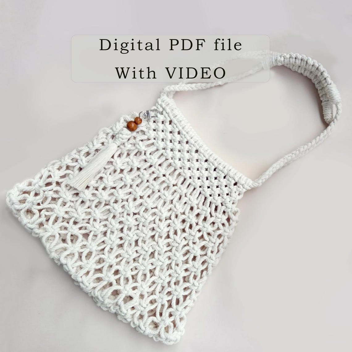 Macrame Bag Tutorial Pdf DIY Pattern for Beginner Step by Step ...