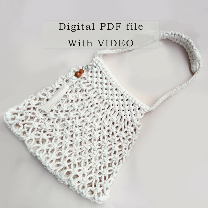 Macrame Bag Tutorial Pdf DIY Pattern for Beginner Step by Step ...