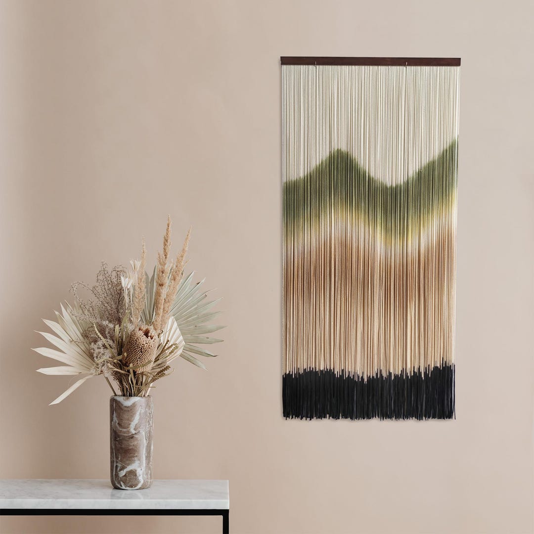 Modern Macrame Wall Hanging Fiber Art Tapestry, Farmhouse Boho Decor ...