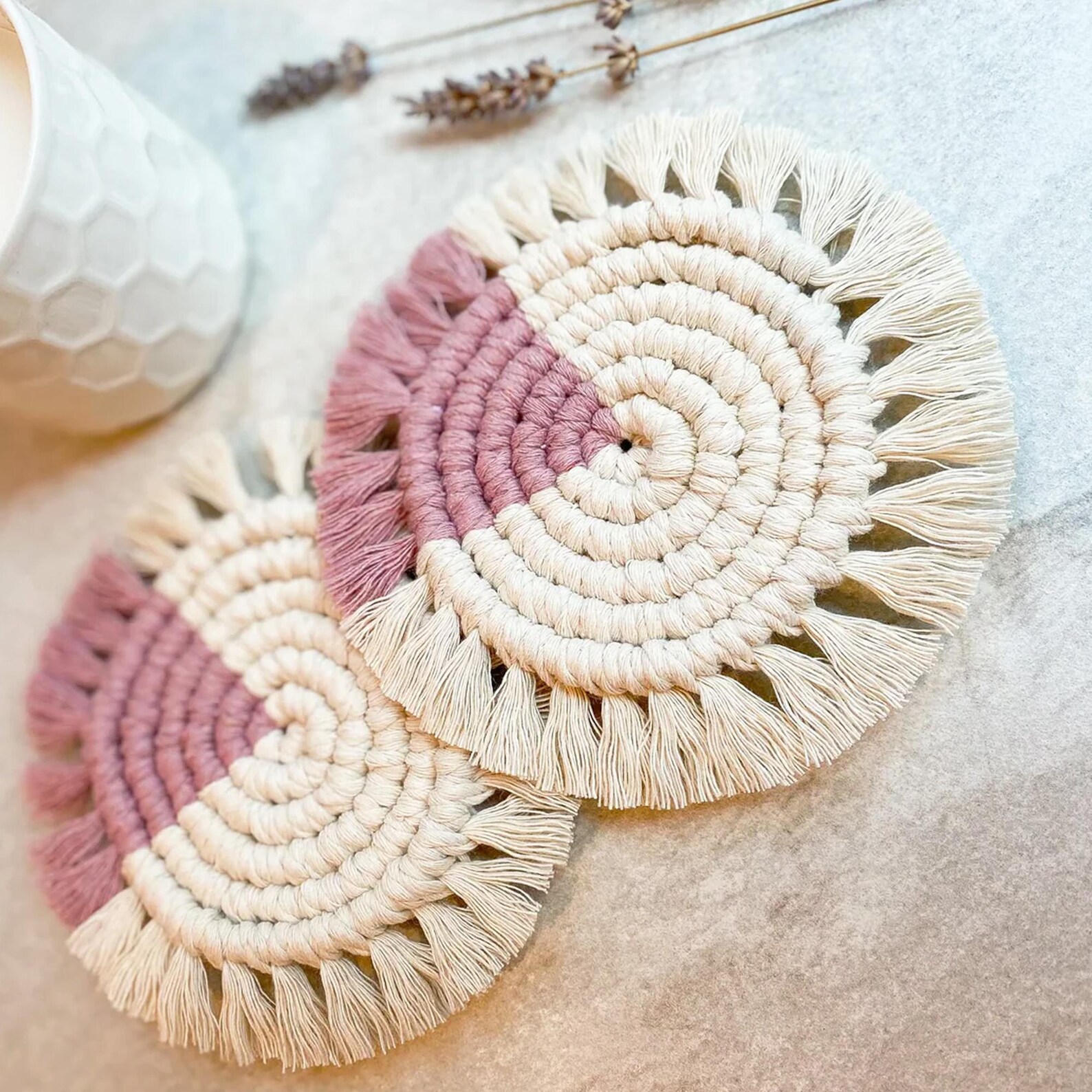 Macrame Coaster Pattern Pdf DIY Tutorial for Beginner Step by Step ...