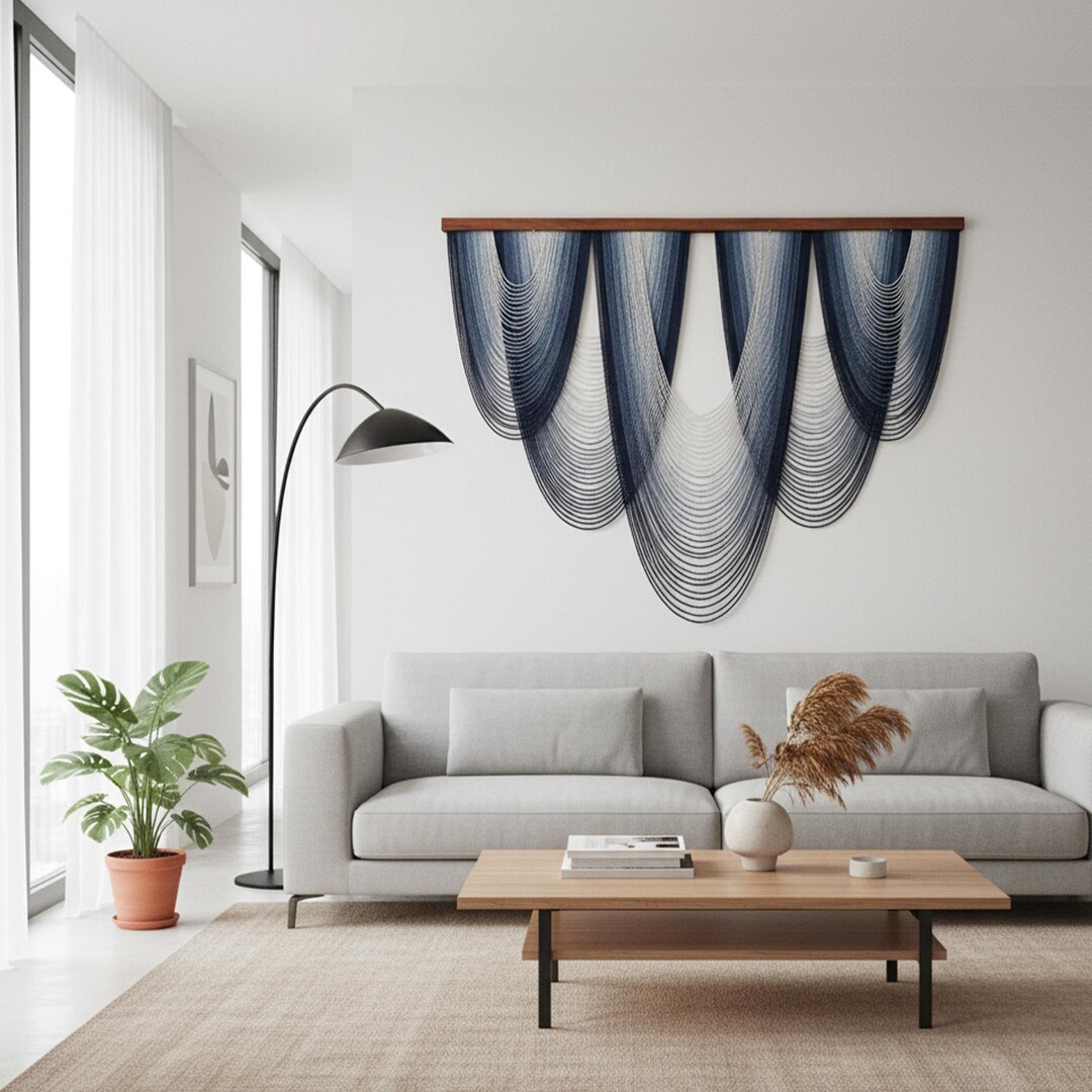 Modern Macrame Wall Hanging: Large Textile Art Tapestry — Eclectic ...