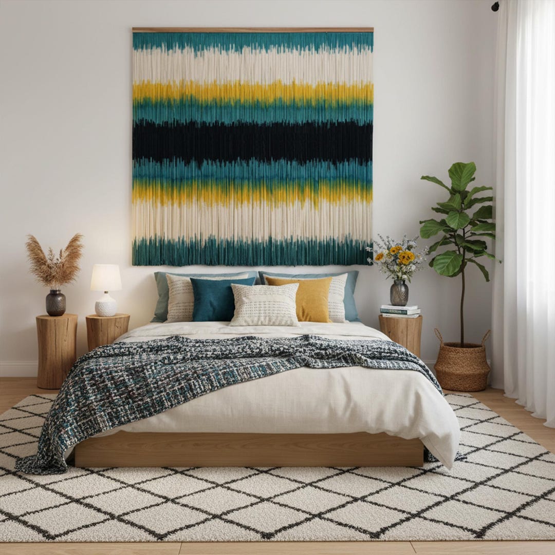 Large Macrame Wall Hanging: Sound Absorbing Decor Acoustic Home Decor ...
