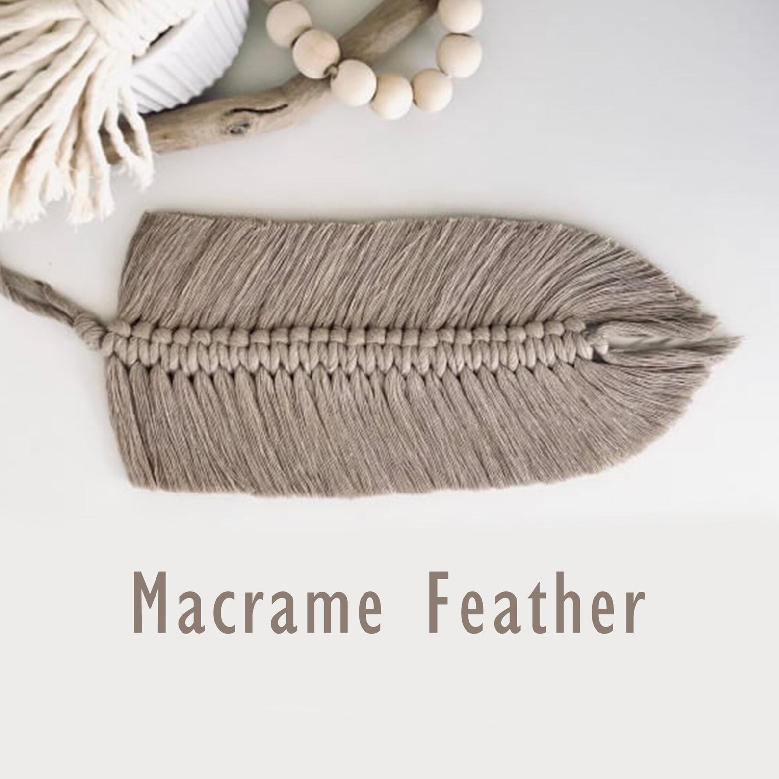 Macrame Feather Tutorial Pdf DIY Pattern for Beginner Step by Step ...