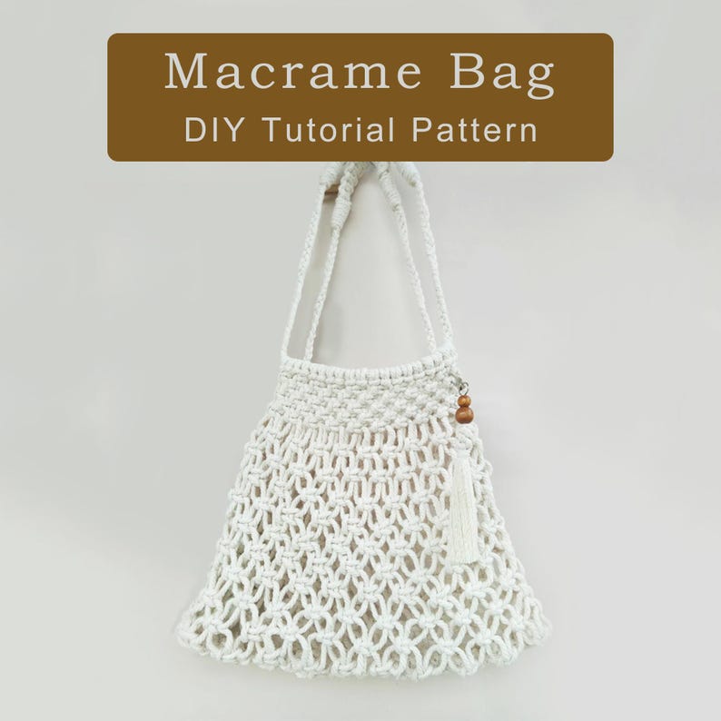 Macrame Bag Tutorial Pdf DIY Pattern for Beginner Step by Step ...