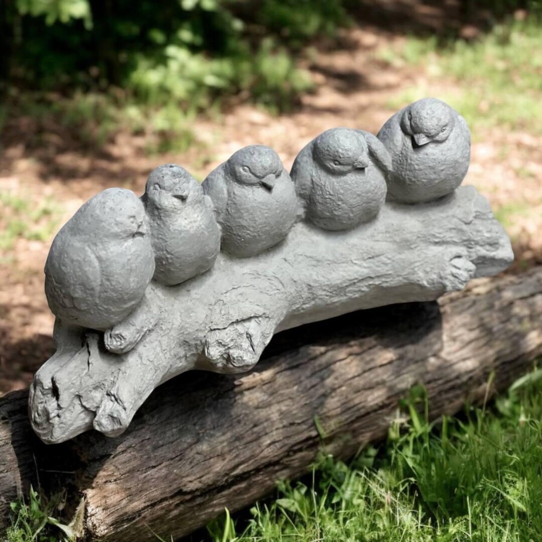 Concrete Birds Statue / Lawn Beton Idea / Birds Garden Art / Outdoor ...