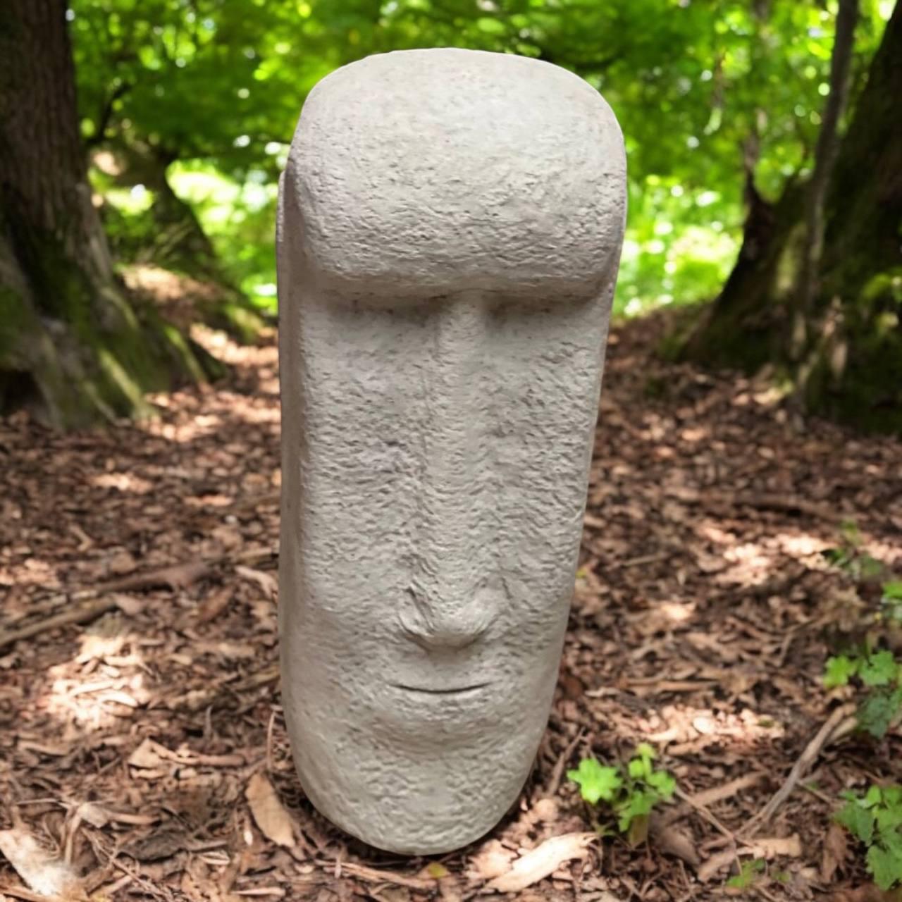 Moai Head Sculpture / Garden Moai Decor / Stone Easter Island Ornament ...