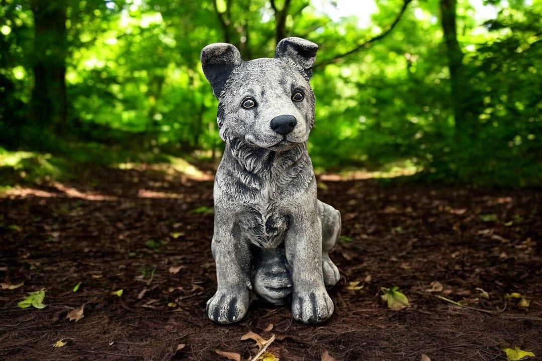 German Shepherd Statue / Pet Stone Idea / Garden Dog Decor / Lawn ...