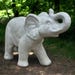 Lawn Elephant Sculpture / Stone Animal Decor / Solid Elephant Ornament ...