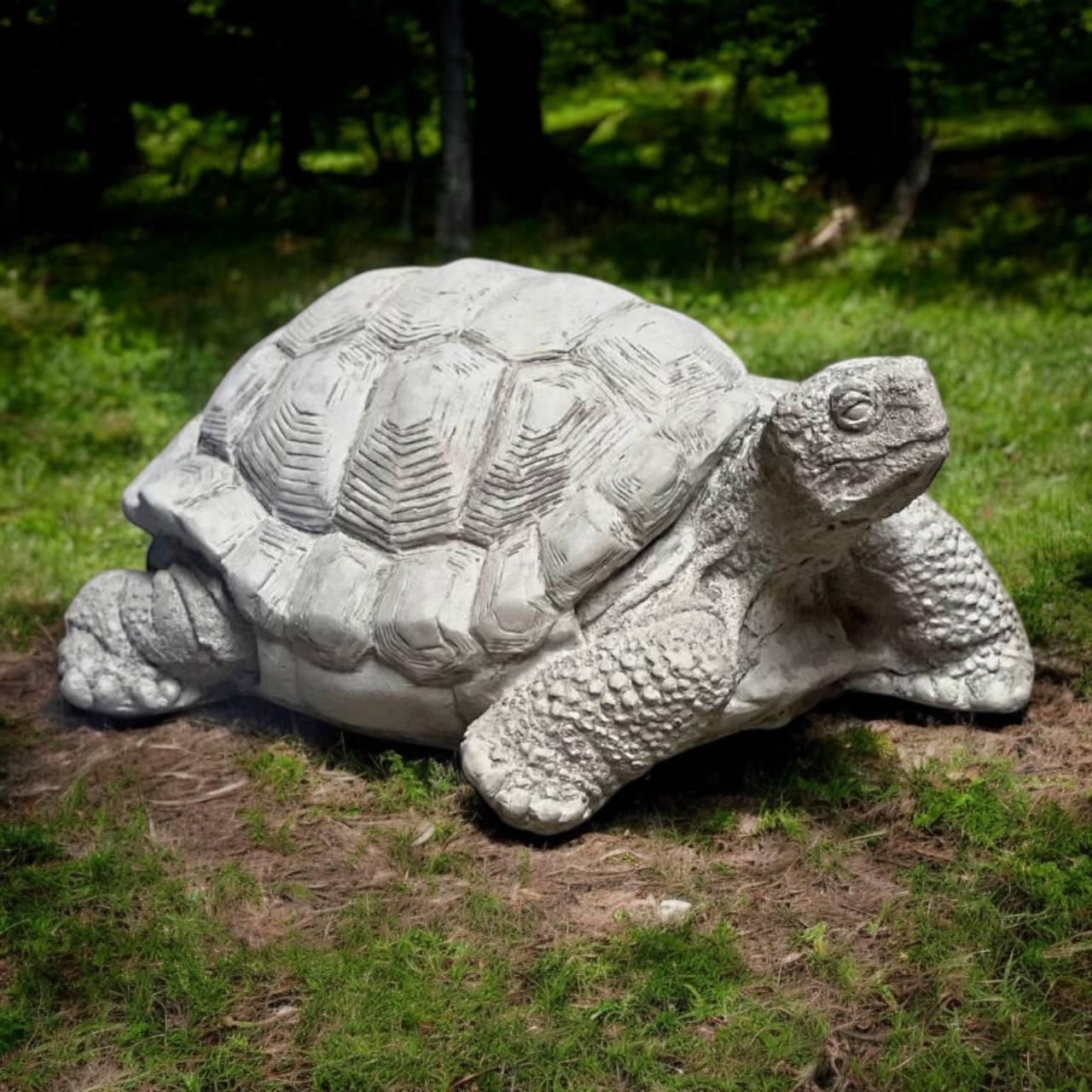 Concrete Turtle Statue / Backyard Animal Ornament / Large Turtle Idea ...