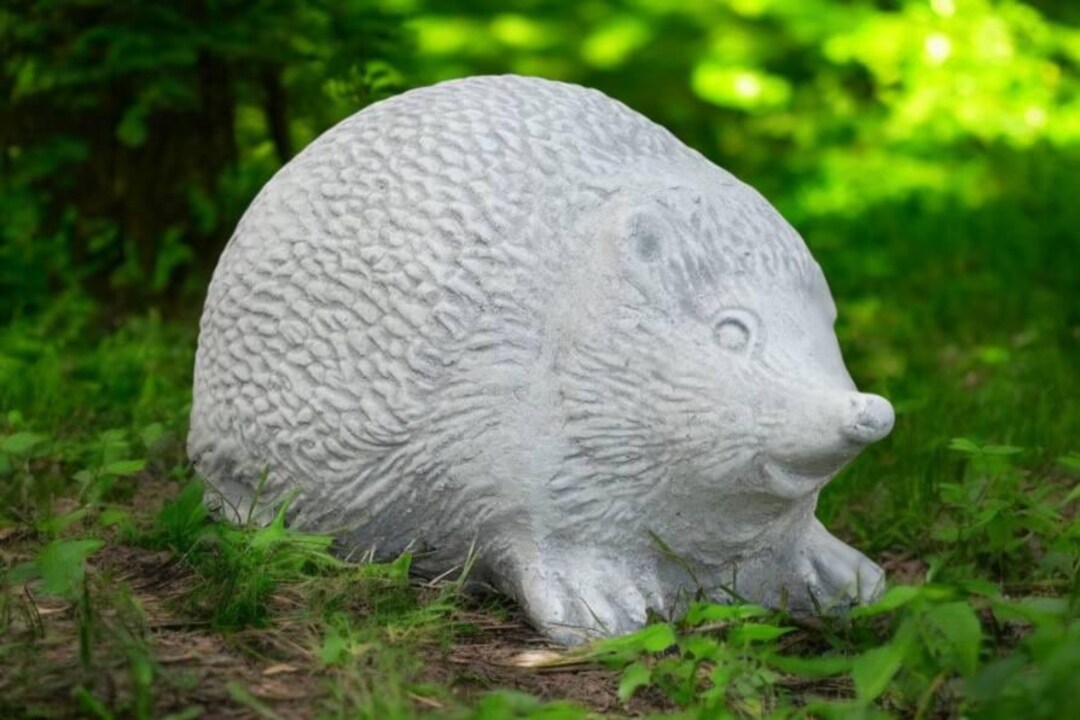 Garden Hedgehog Sculpture/ Outside Animal Statue / Concrete Hedgehog ...