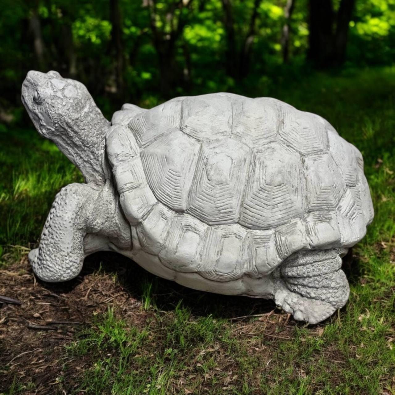 Concrete Turtle Statue / Backyard Animal Ornament / Large Turtle Idea ...