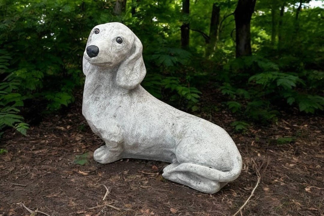Dachshund Dog Statue / Garden Pet Art / Outdoor Dachshund Idea / Home ...