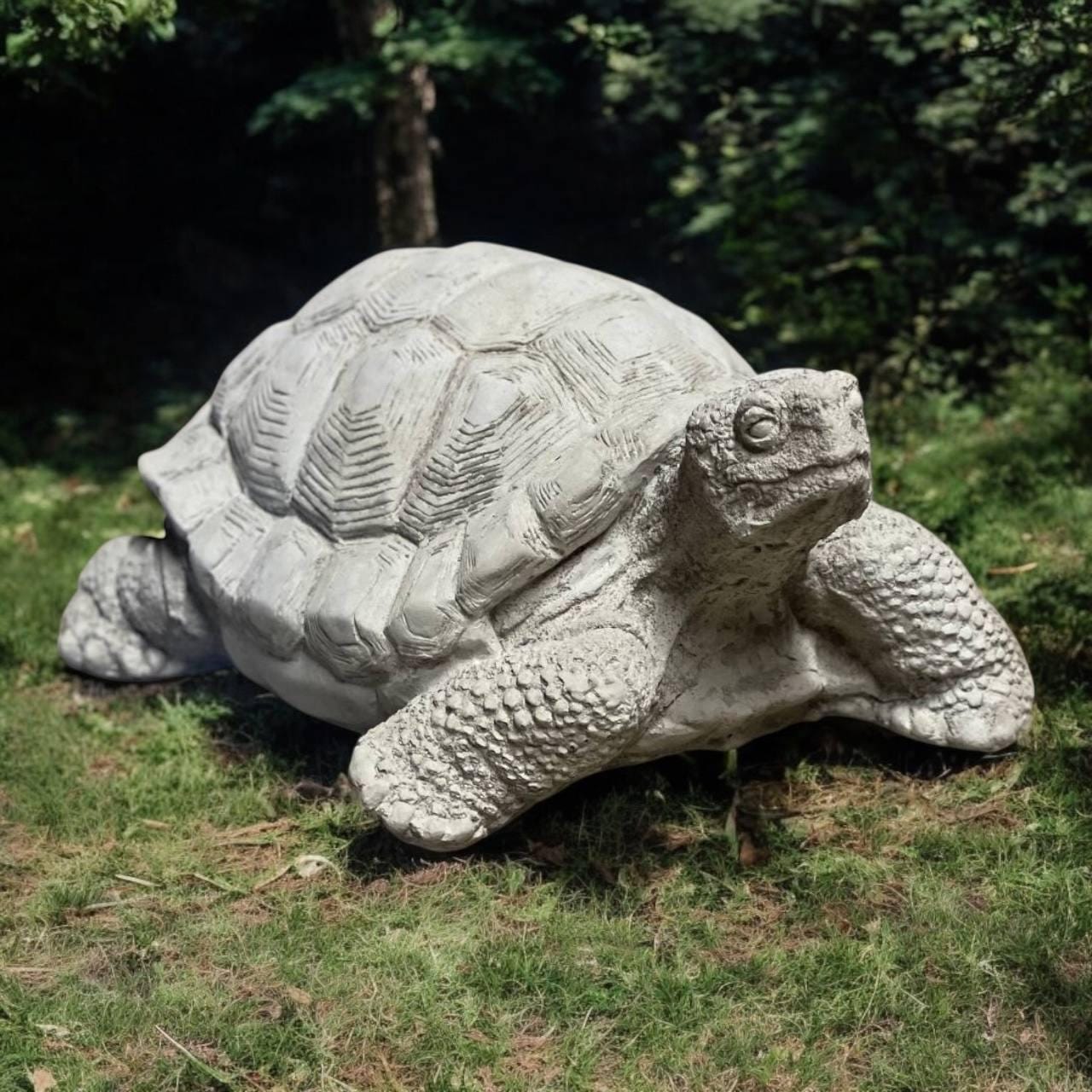 Concrete Turtle Statue / Backyard Animal Ornament / Large Turtle Idea ...