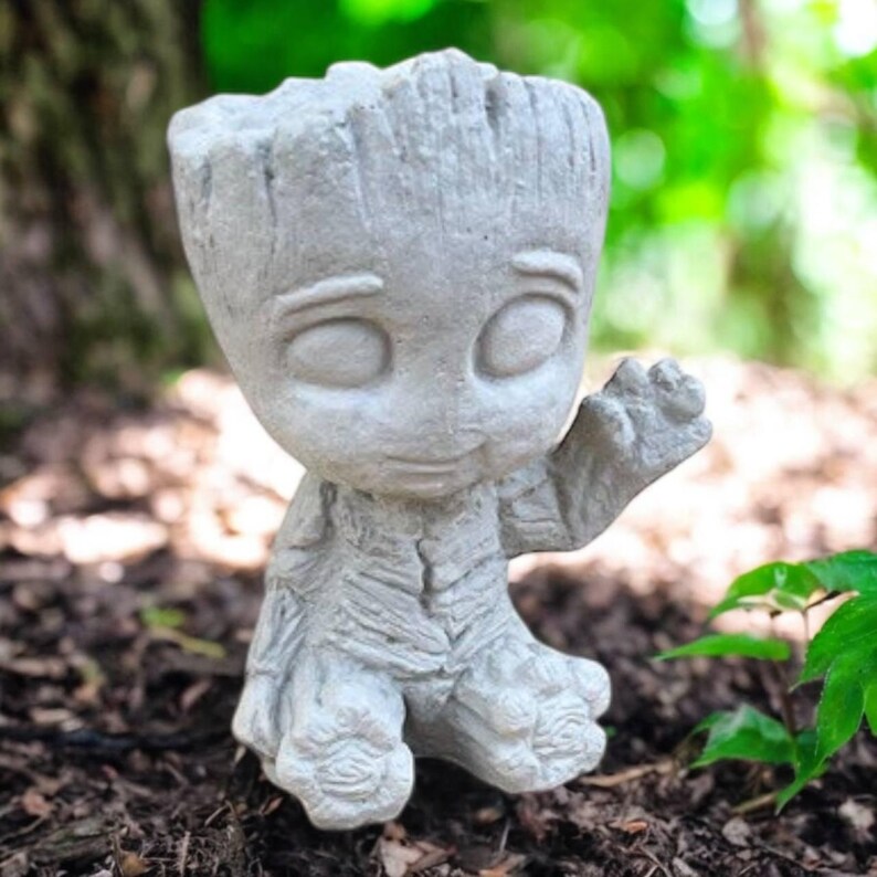 Outside Groot Figure / Cement Garden Decor / Lawn Groot Idea / Marvel ...